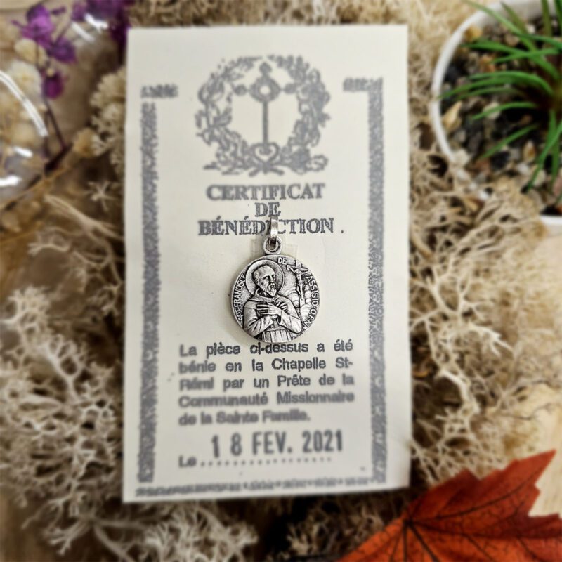 Médaille Sainte Bénie SAINT FRANCOIS D'ASSISE - Argenté - Kurious Apprentice