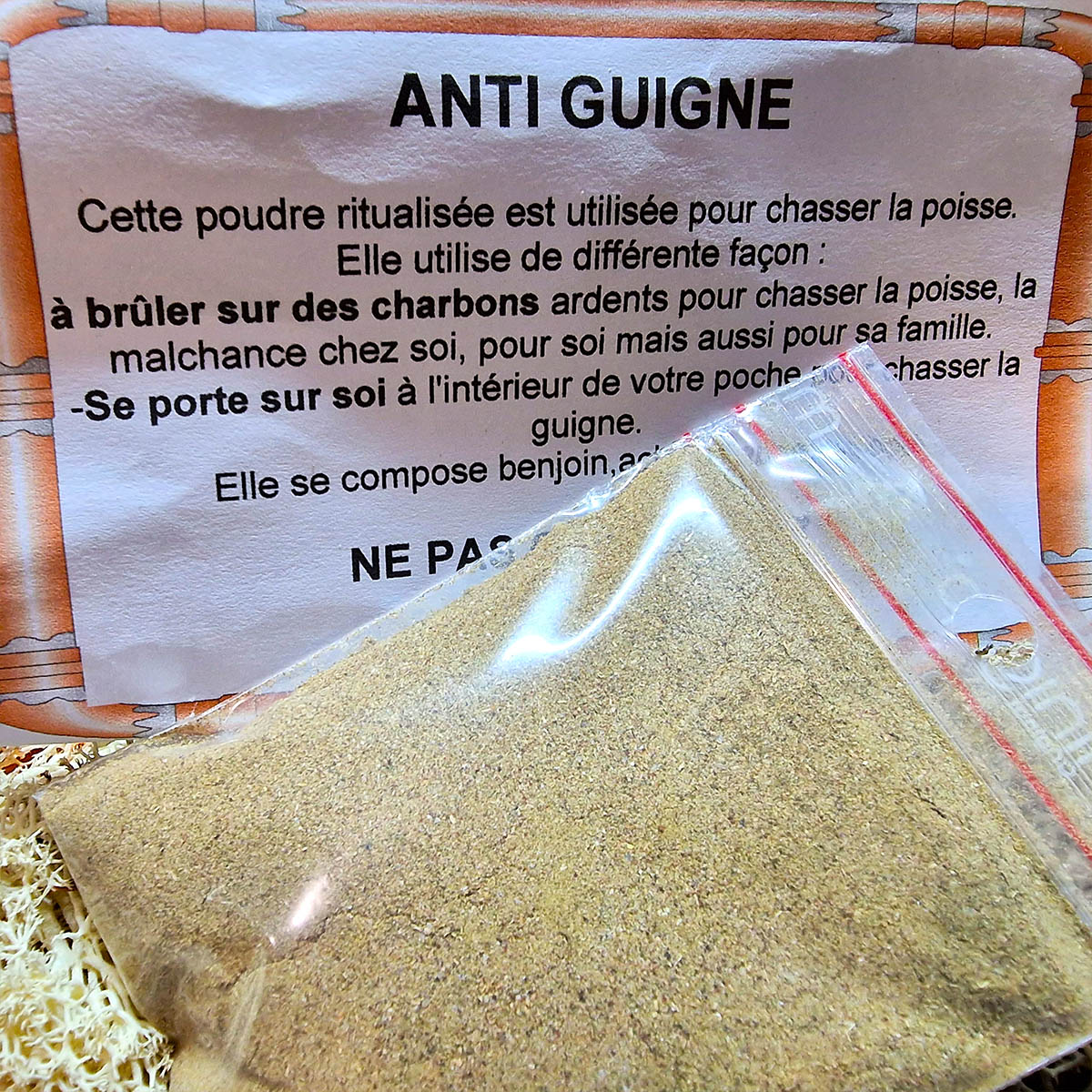 Poudre ANTI-GUIGNE : chasser la poisse - Kurious Apprentice