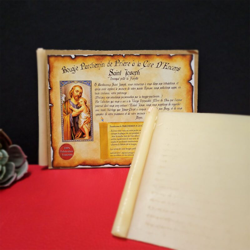 Bougie de Cire et Parchemin Saint Joseph - Kurious Apprentice